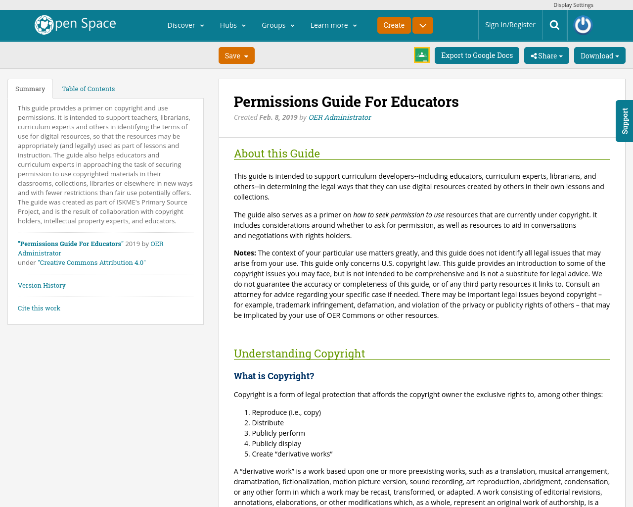Permissions Guide For Educators | INFOhio Open Space